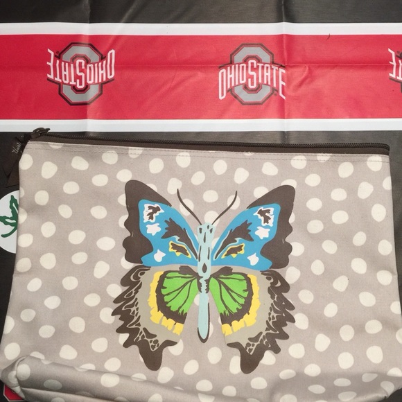 thirty-one | Bags | Thirtyone Grey Polka Dot Butterfly Pouch | Poshmark